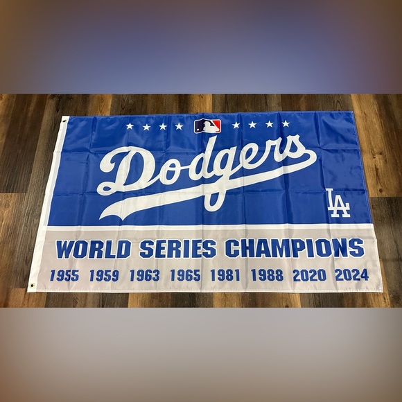 Wall Decor | Los Angeles Dodgers Flag 3x5 Ft New Banner Double Sided ...